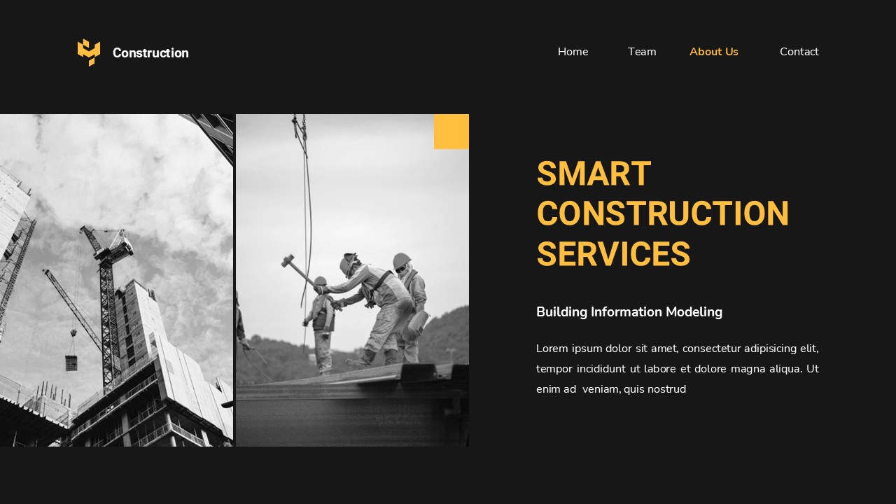 Construction Presentation Template, Presentation Templates | GraphicRiver