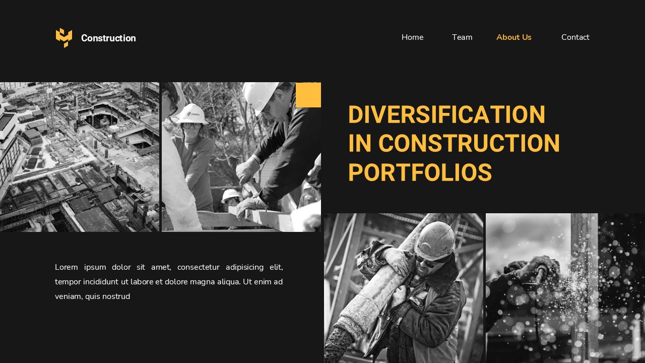 Construction Presentation Template, Presentation Templates | GraphicRiver