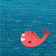 Pink Whale and Fish Underwater Background, Vectors | GraphicRiver