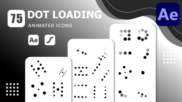 75 Dot Loading Animated Icons | After Effects Template & Lottie ...