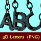 Chained 3D Letters, Graphics | GraphicRiver