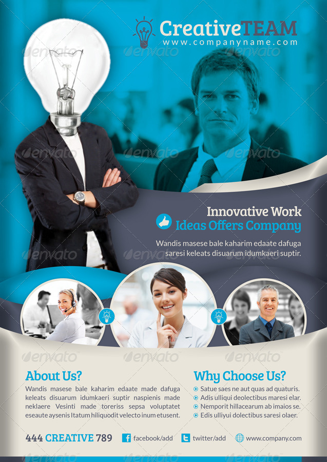 Creative Team Flyer Template, Print Templates | GraphicRiver