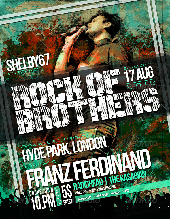 Rock Event Flyer / Poster Vol.2, Print Templates | GraphicRiver