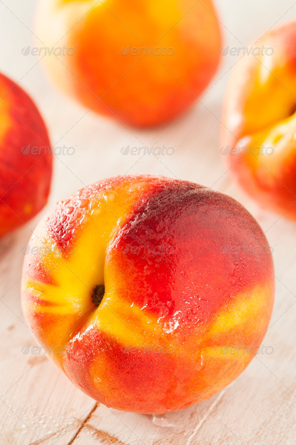 Organic Ripe Orange Peaches Stock Photo by bhofack2 | PhotoDune