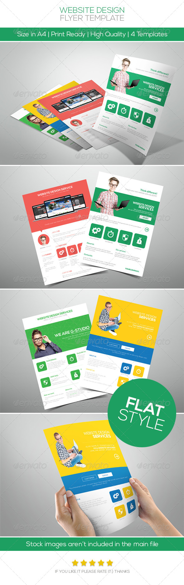 Flat Website Design Flyer by hoanggiang12 | GraphicRiver