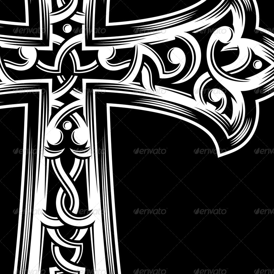 Antique Christian Cross Vector, Vectors | GraphicRiver