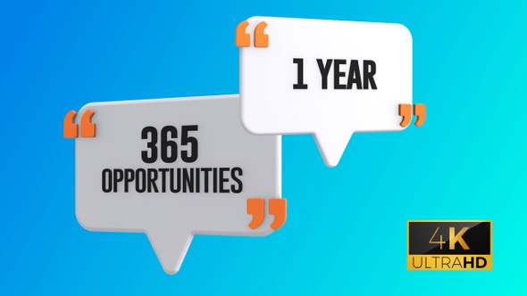 1 Year 365 Opportunities, Motion Graphics | VideoHive