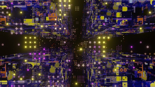 Cyber Sci-Fi Hud Background Loop, Motion Graphics | VideoHive