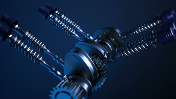 Concept Of A Valve Mechanism, Motion Graphics | VideoHive