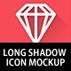Long Shadow Icon Mockup, Graphics | GraphicRiver