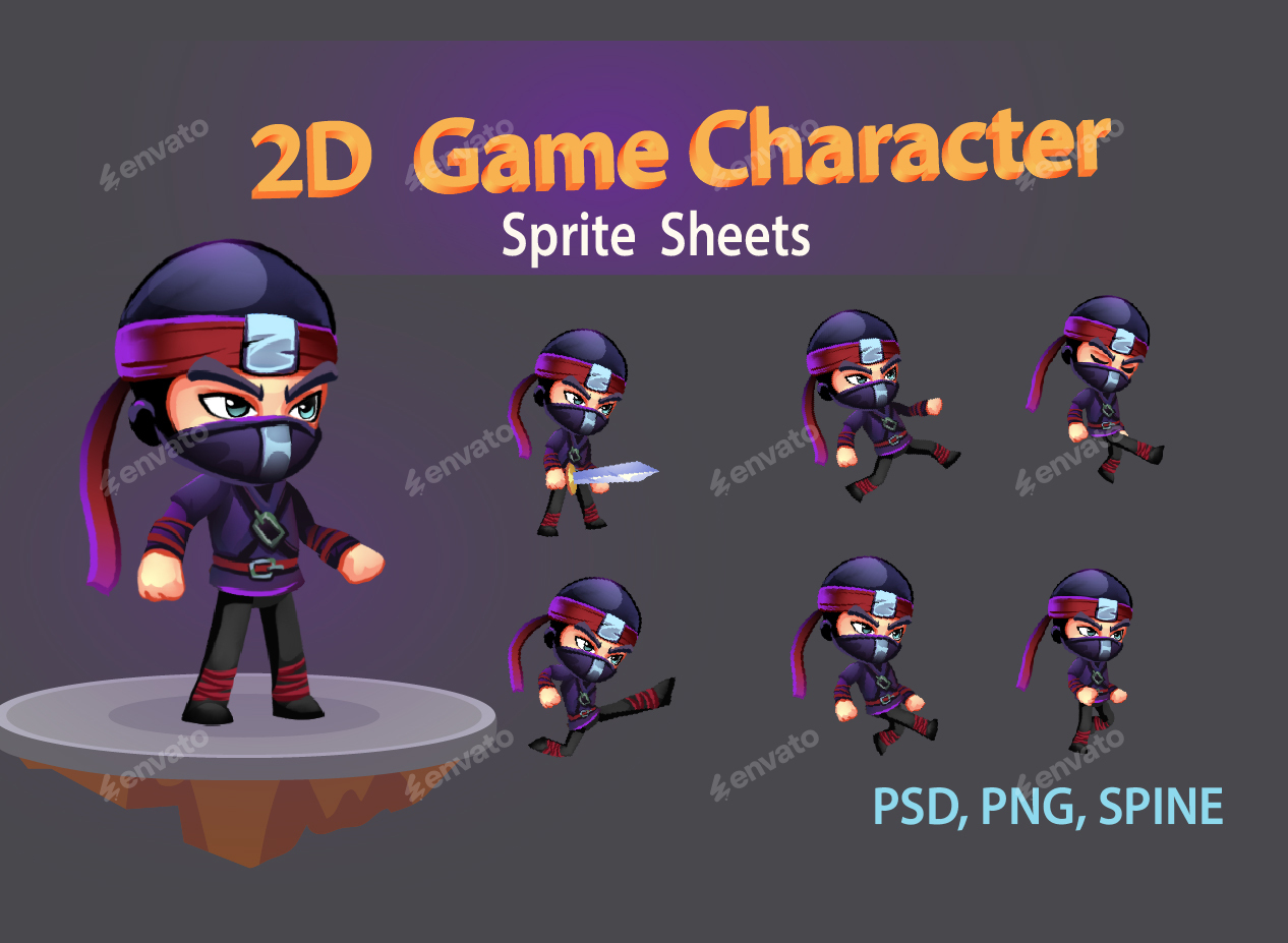 2D Game Character Sprites 04 Spine, Game Assets | GraphicRiver