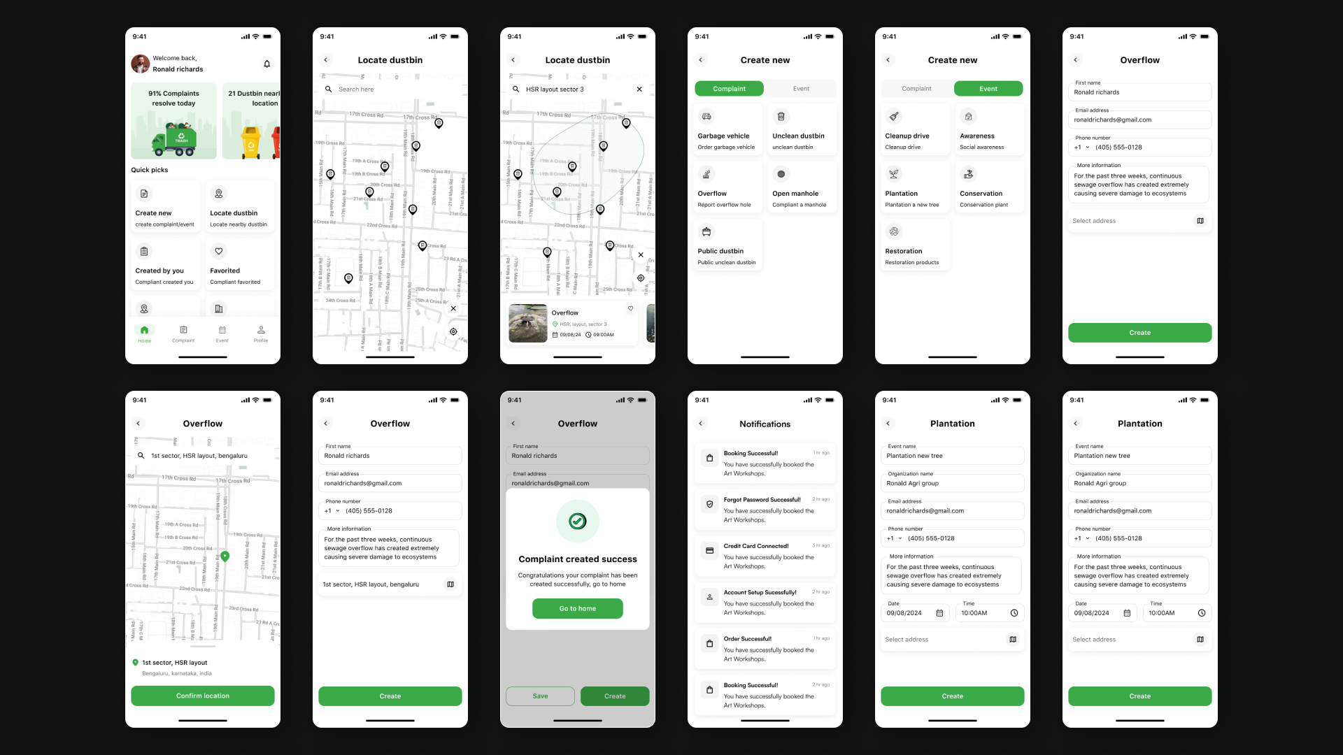 EcoClean App UI Template | Environment Awareness & Cleanliness App in ...