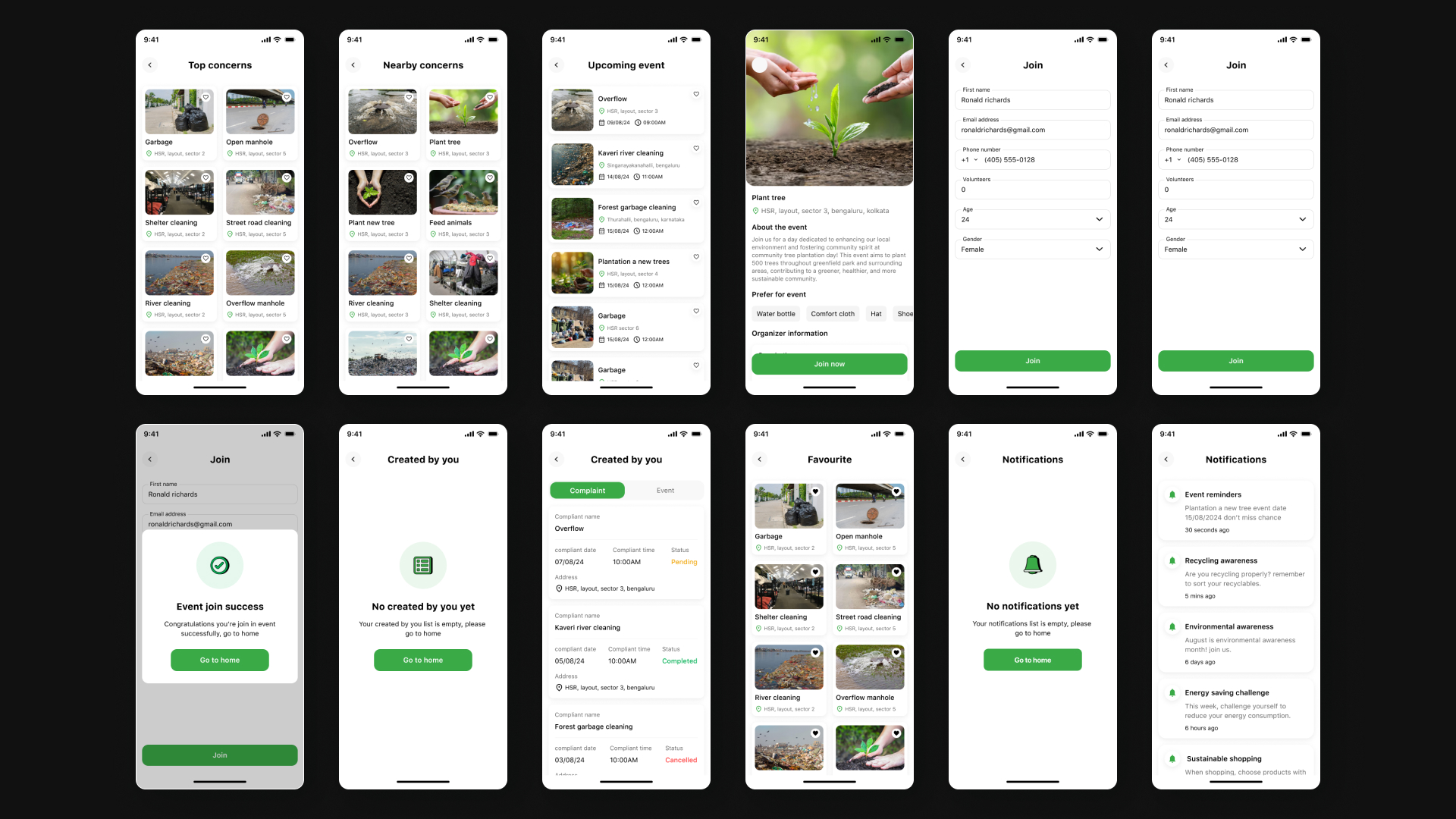 EcoClean App UI Template | Environment Awareness & Cleanliness App in ...