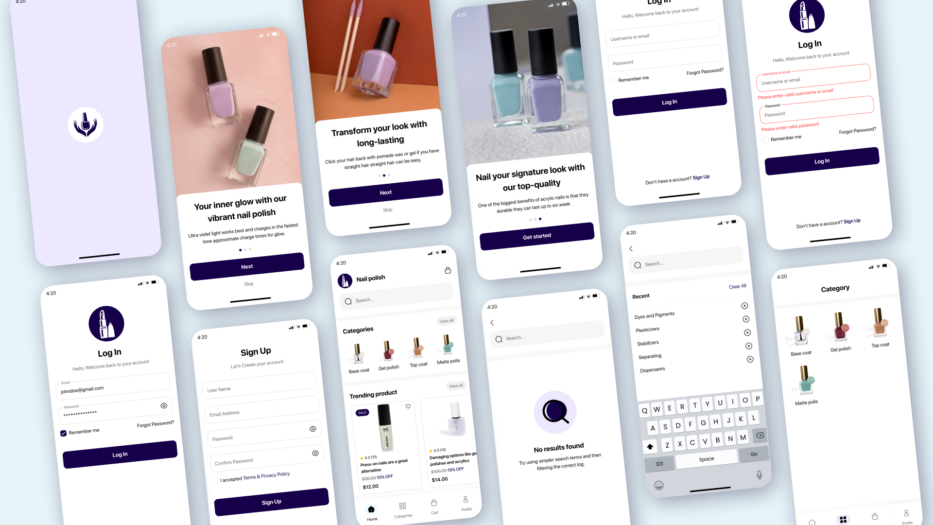 Nail Polish Store App - E-commerce Store app in Flutter 3.x (Android ...
