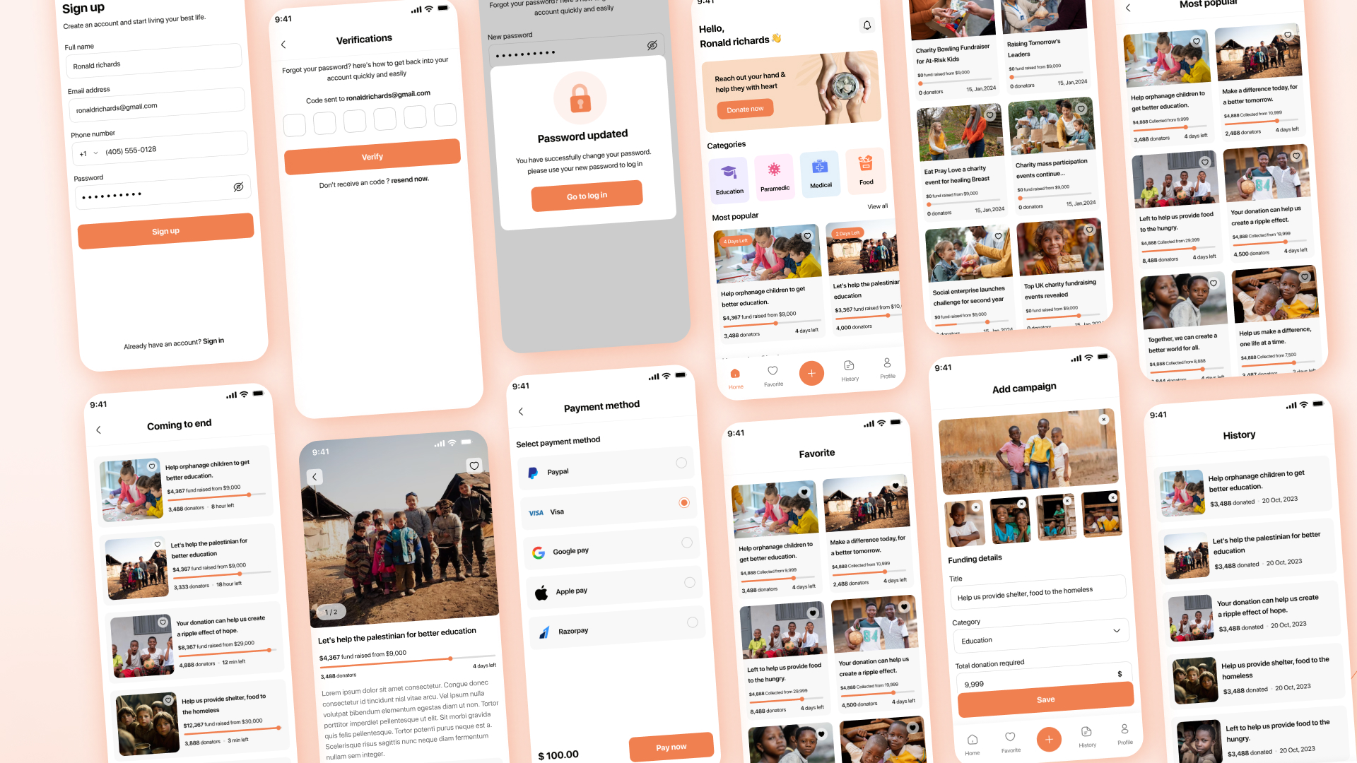 CaringHandsApp: Charity Full App in Flutter with Node,js Backend | SupportStream App by ...