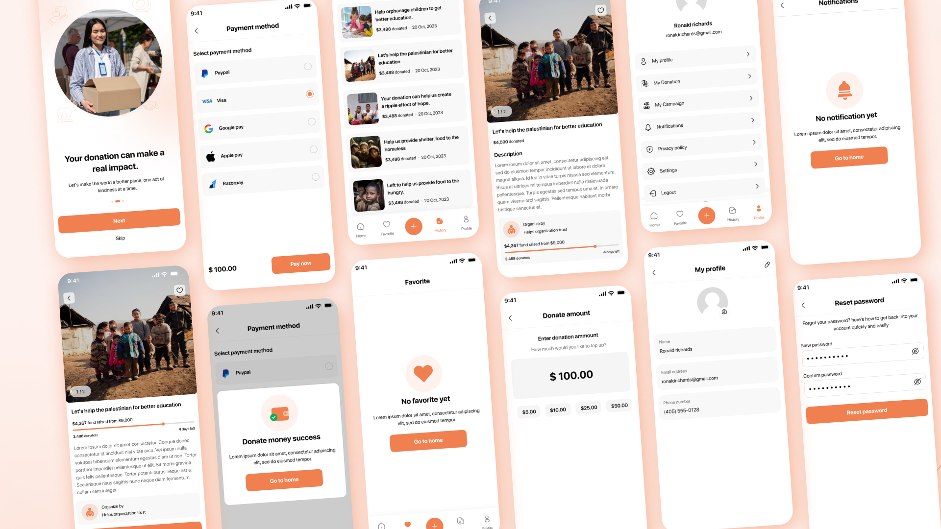 CaringHandsApp: Charity Full App in Flutter with Node,js Backend | SupportStream App by ...