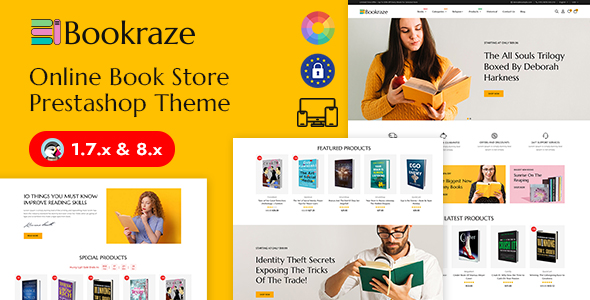 Bookraze - Books and Stationery Store Prestashop Responsive Theme by codezeel