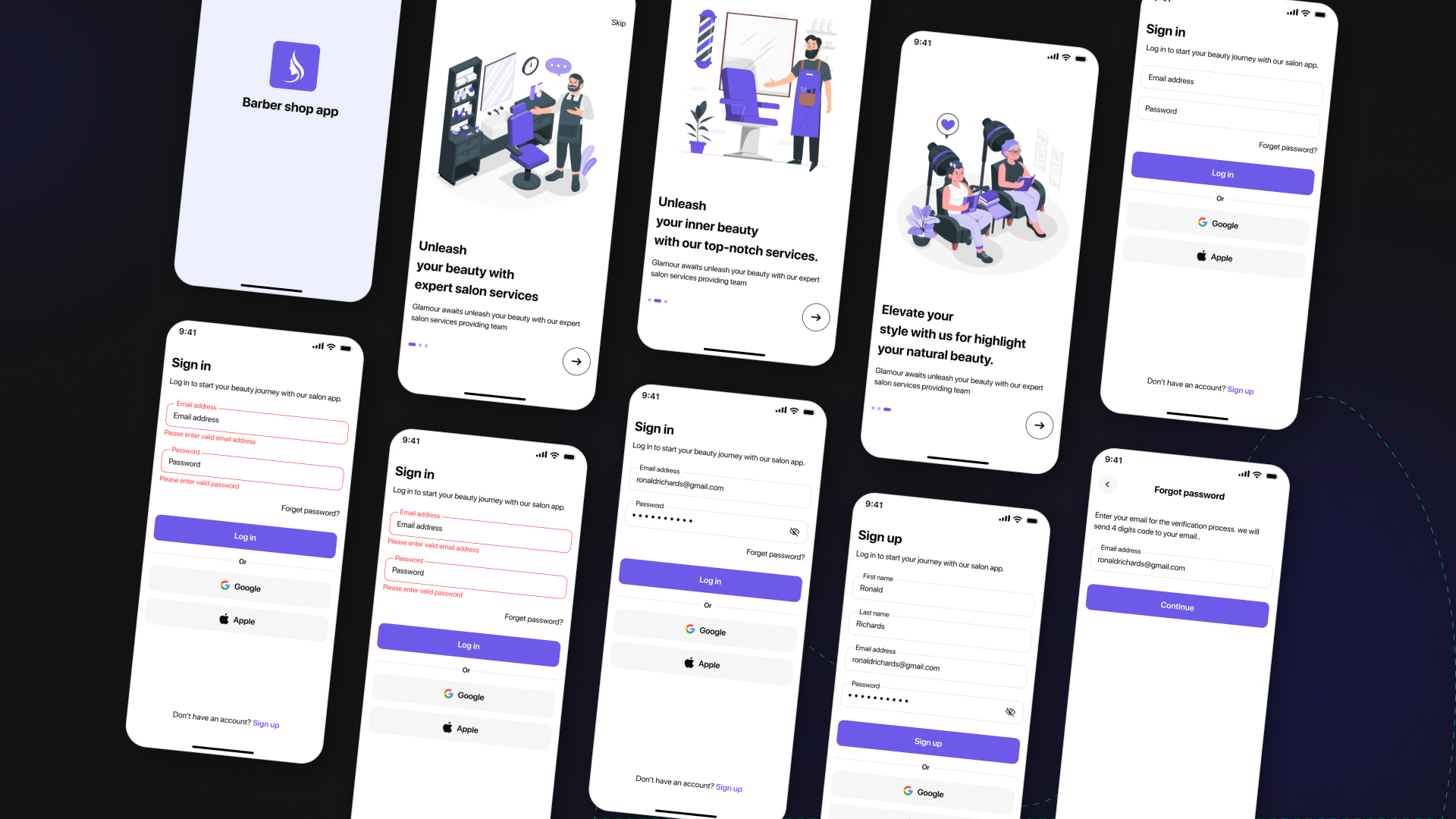 Barber App UI Template | Modern Barber & Salon Appointment Booking App in Flutter | Beardly App ...