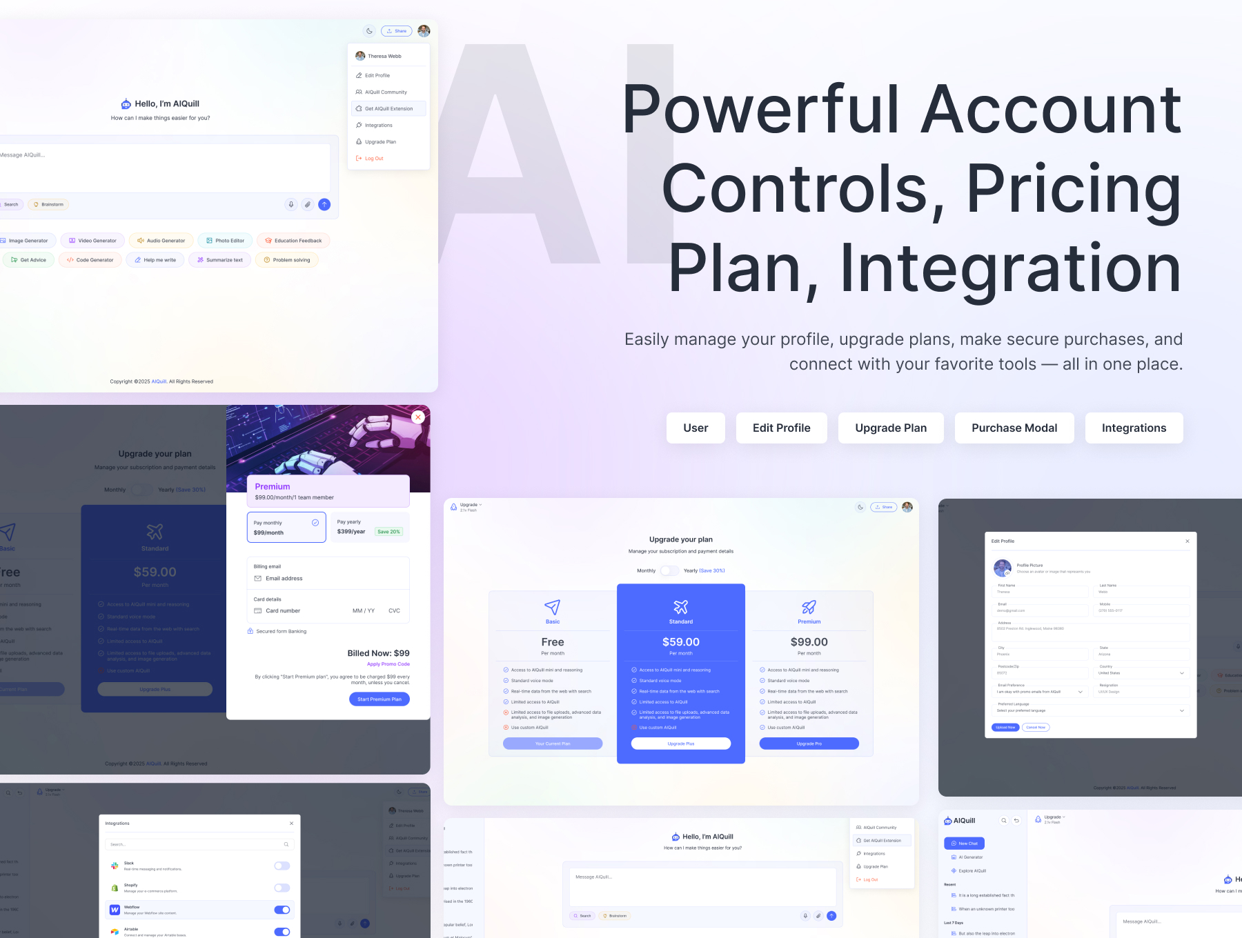 AIQuill – AI-Driven Chat Interface with Seamless Bot Creation Figma ...