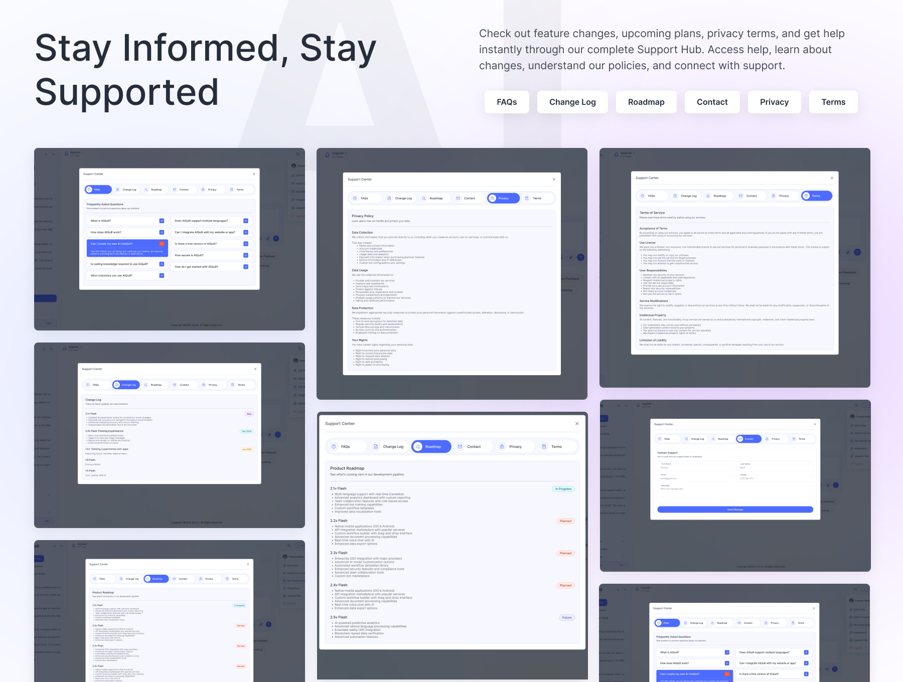 AIQuill – AI-Driven Chat Interface with Seamless Bot Creation Figma Template by pixelaxis