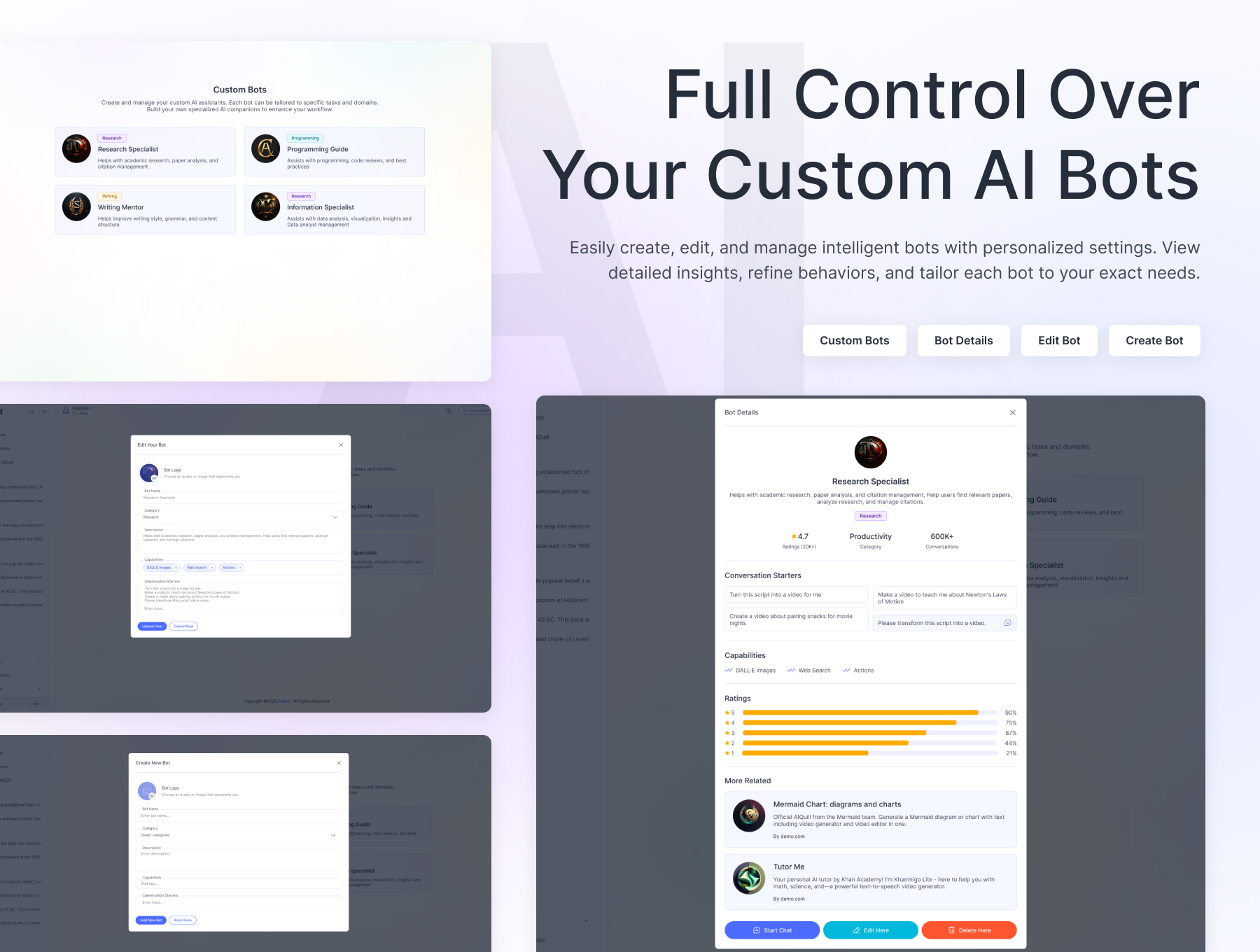 AIQuill – AI-Driven Chat Interface with Seamless Bot Creation Figma ...