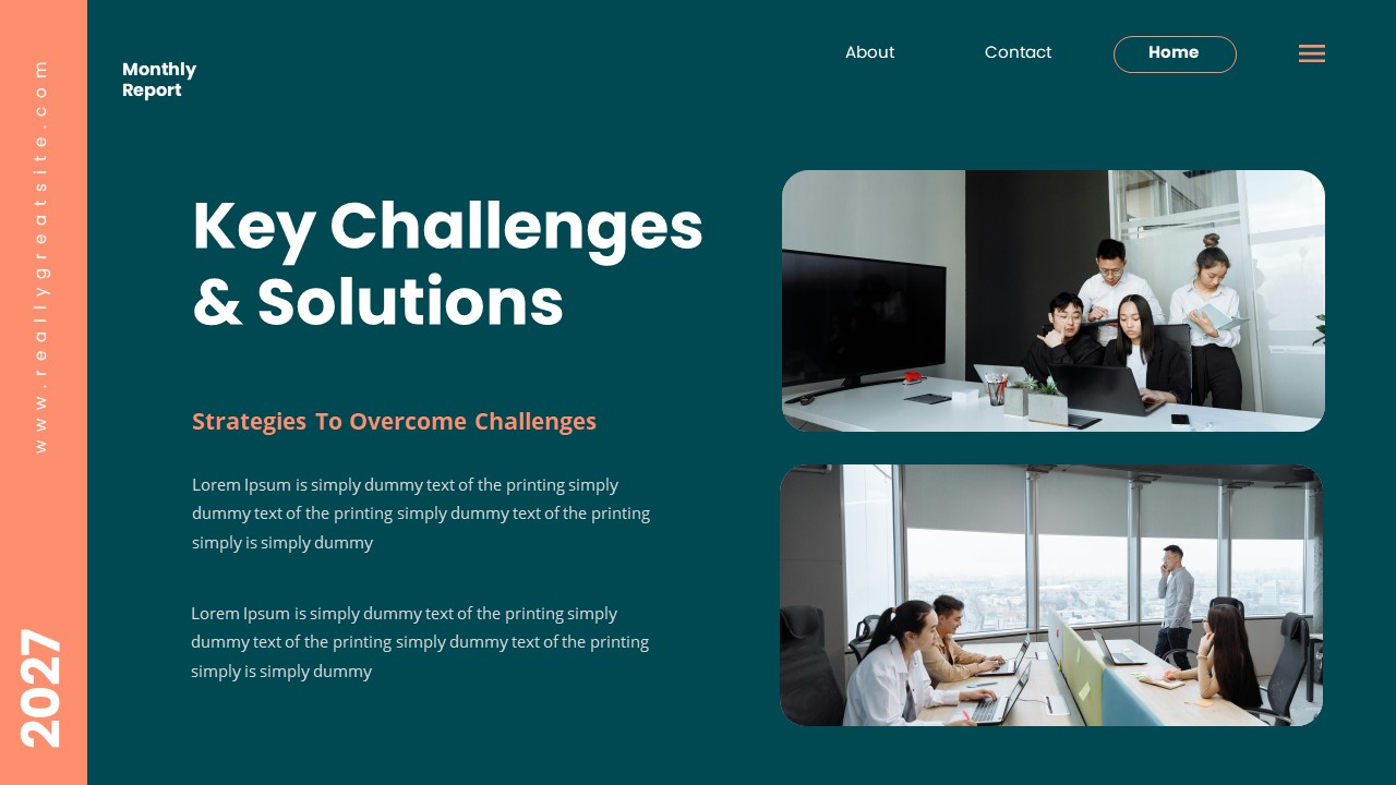 Monthly Report PowerPoint, Presentation Templates | GraphicRiver