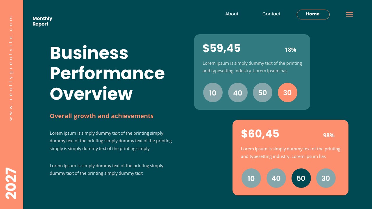 Monthly Report PowerPoint, Presentation Templates | GraphicRiver
