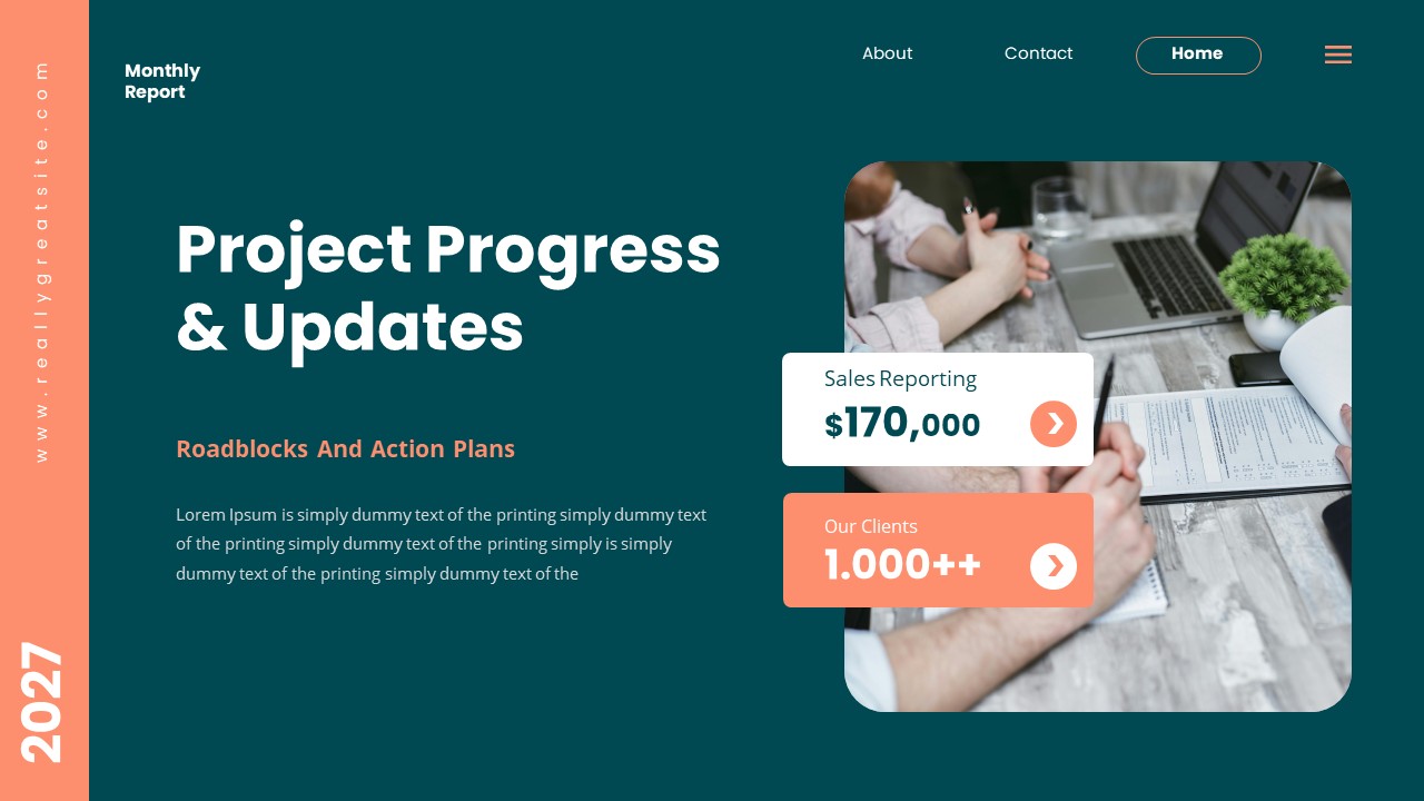Monthly Report PowerPoint, Presentation Templates | GraphicRiver