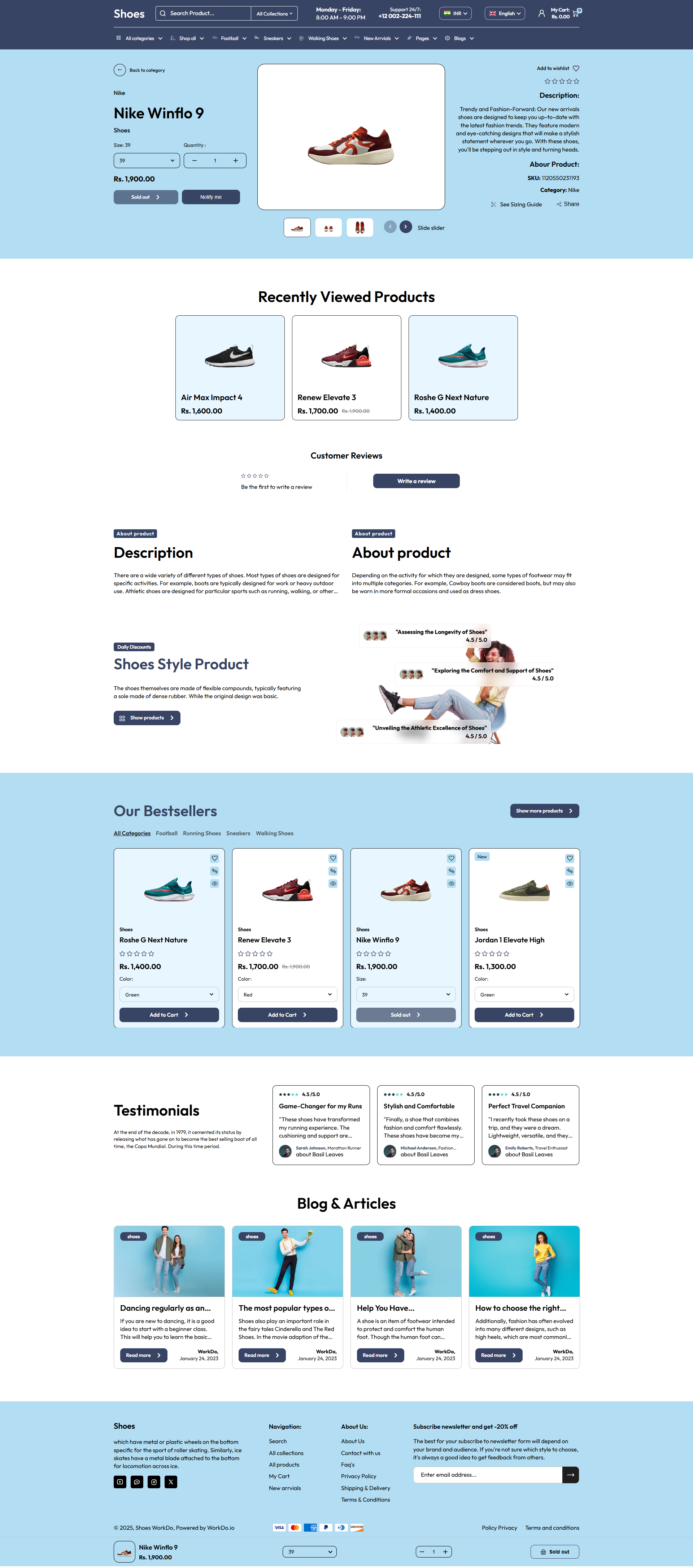 Shoes - Sports Footwear Responsive Shopify 2.0 Theme by WorkDo ...