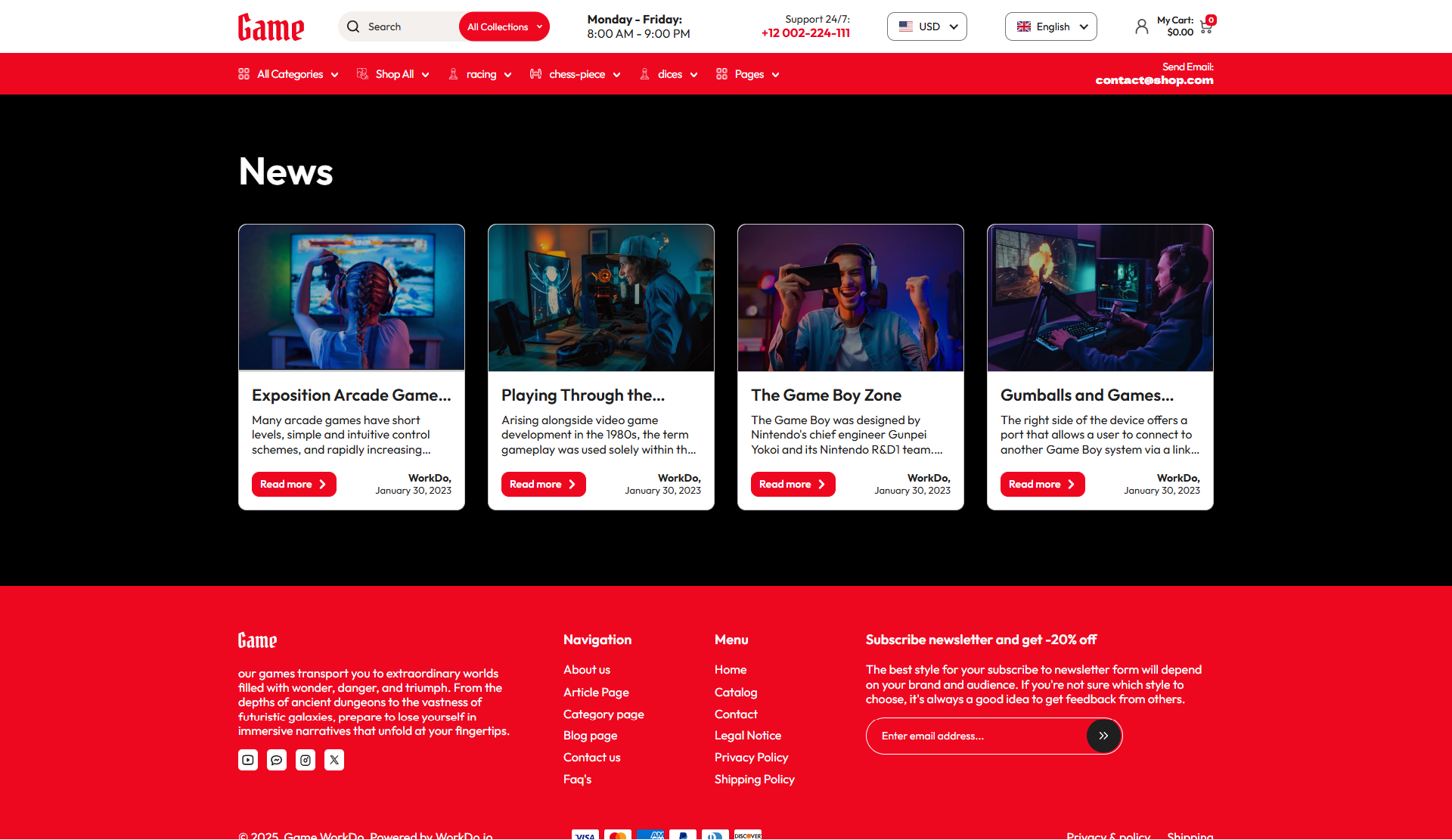 Game - Digital Gaming Store Shopify 2.0 Theme by WorkDo | ThemeForest