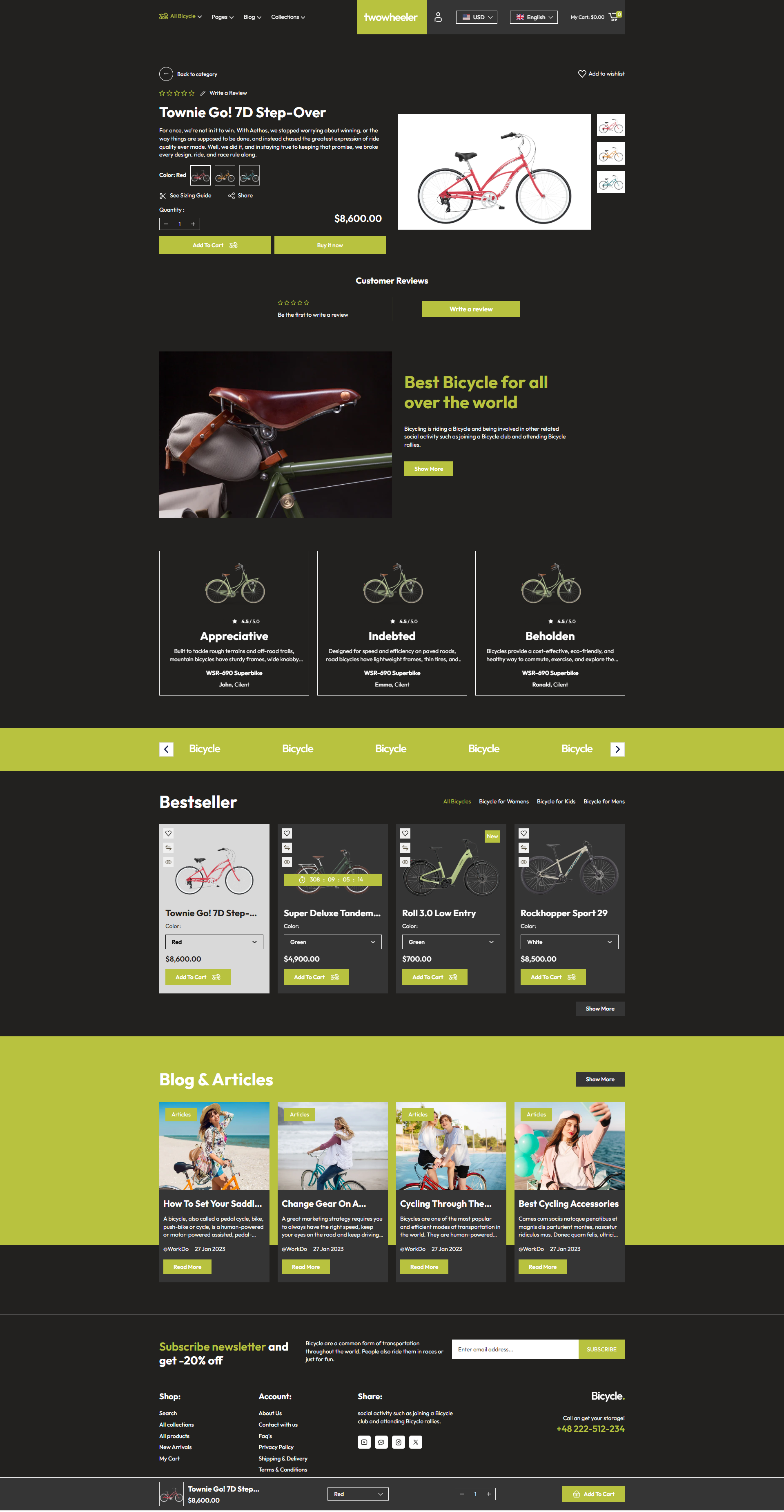 Two Wheeler - Bikes & Cycling Shopify Theme OS 2.0 by WorkDo | ThemeForest