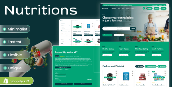 Nutrition - Dietitian & Wellness Shopify 2.0 Theme by WorkDo | ThemeForest