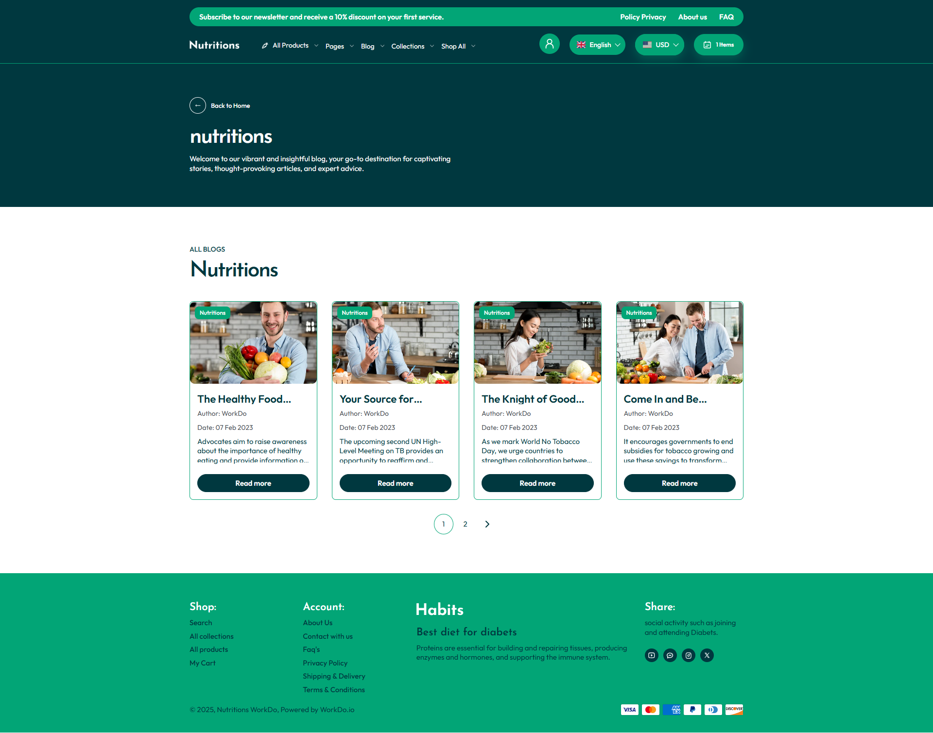 Nutrition - Dietitian & Wellness Shopify 2.0 Theme by WorkDo | ThemeForest