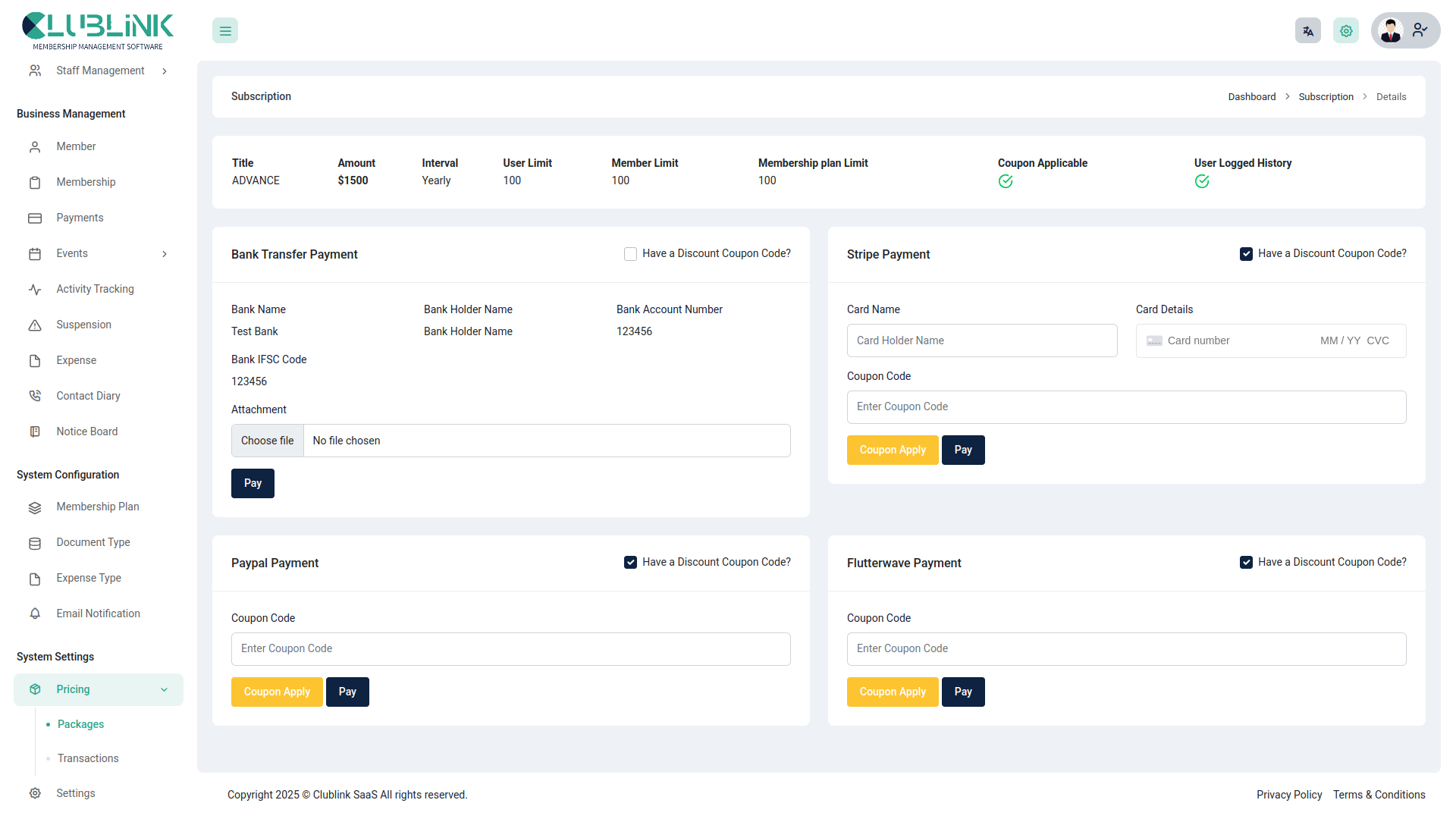Clublink SaaS - Membership Management Software by smartwebinfotech