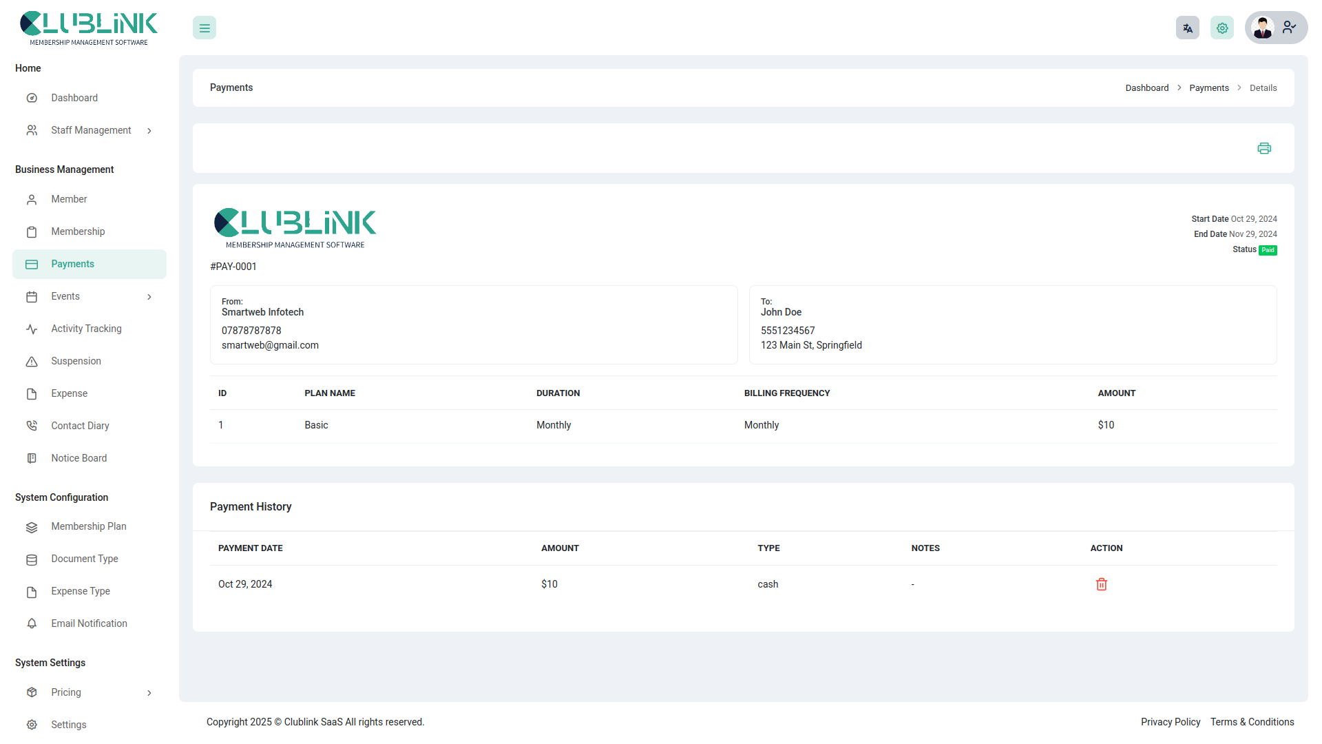 Clublink SaaS - Membership Management Software by smartwebinfotech