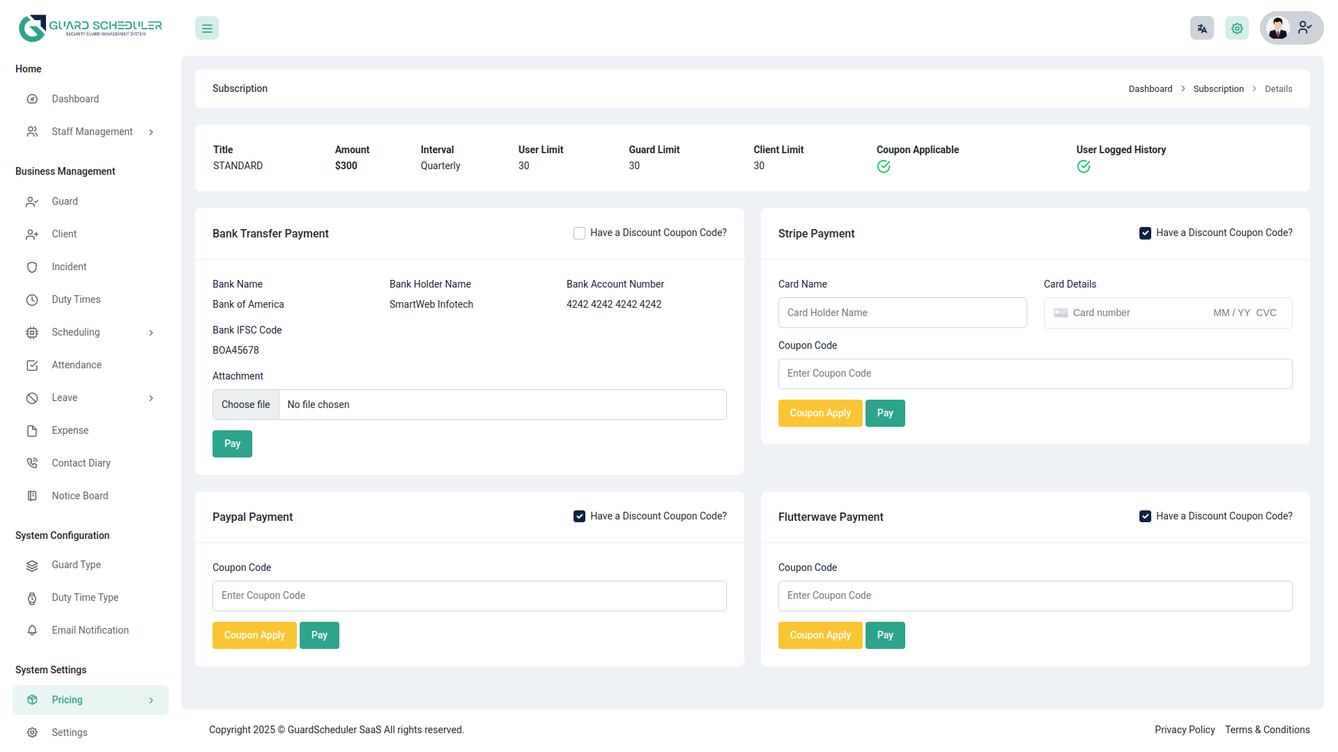 GuardScheduler SaaS - Security Guard Management System by smartwebinfotech