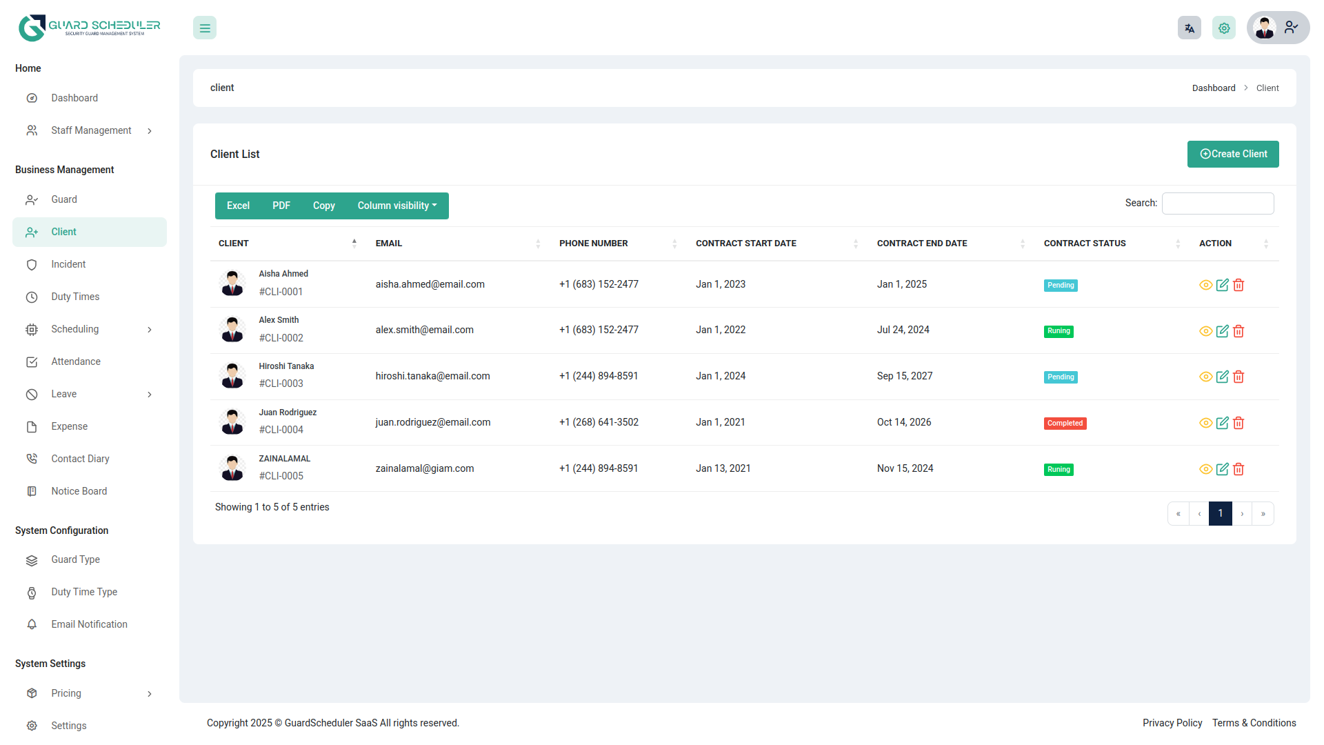 GuardScheduler SaaS - Security Guard Management System by smartwebinfotech