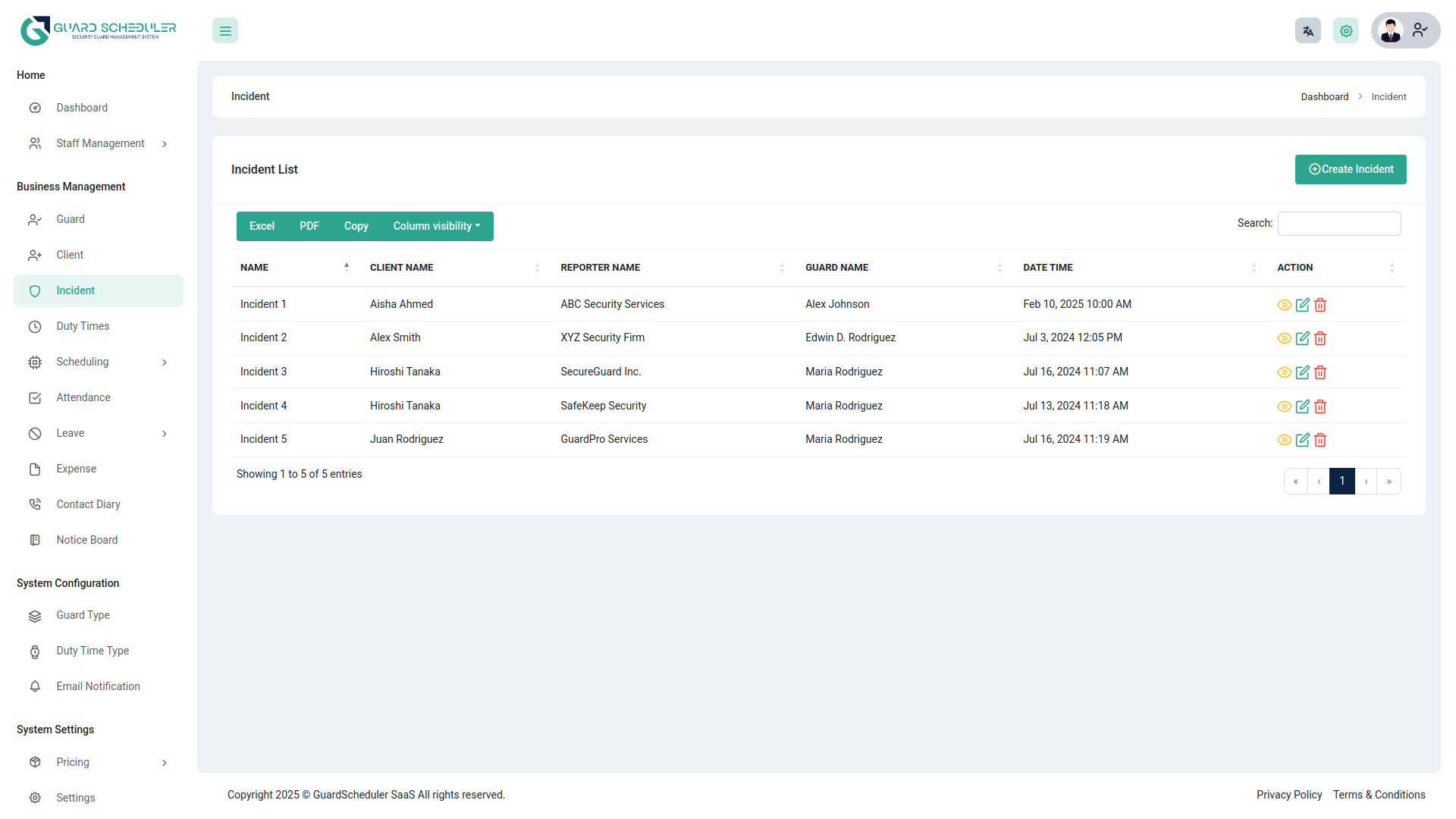 GuardScheduler SaaS - Security Guard Management System by smartwebinfotech