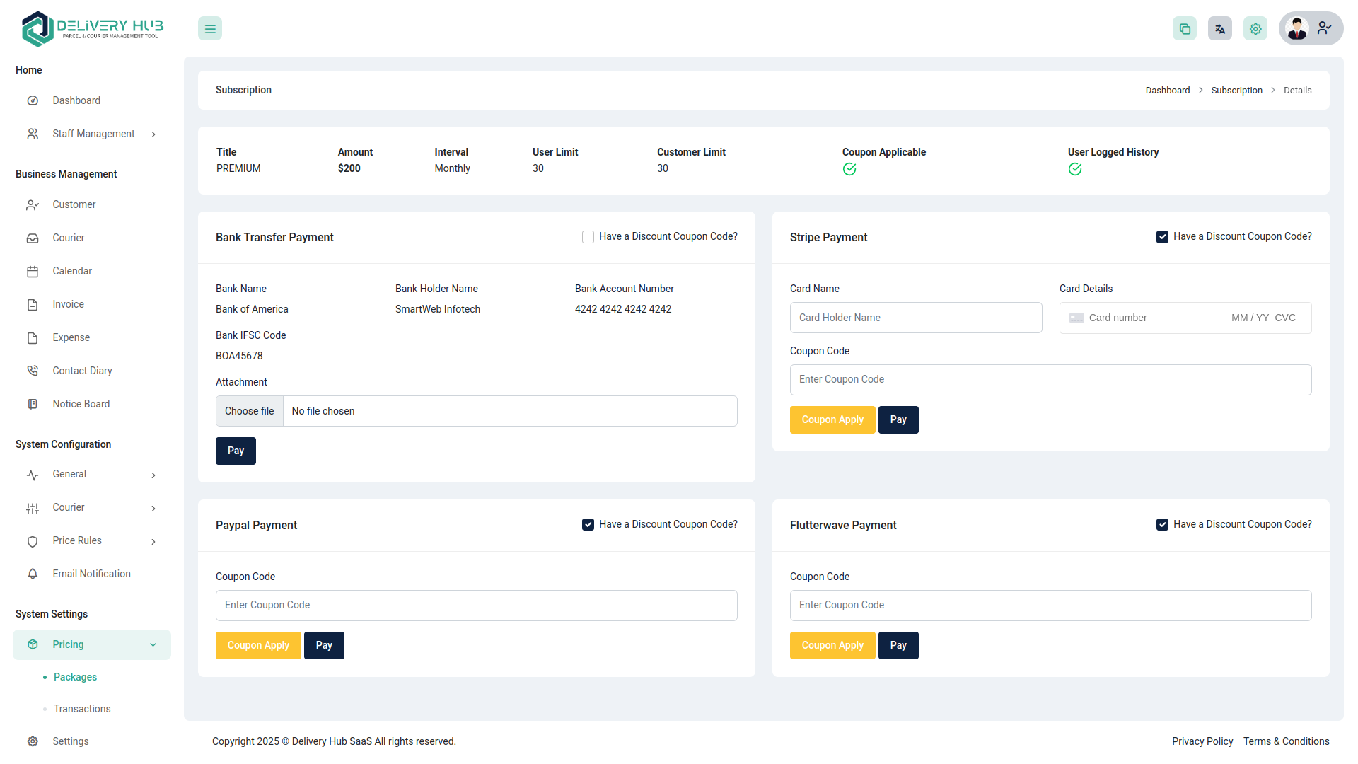 Delivery Hub SaaS - Parcel & Courier Management Tool by smartwebinfotech
