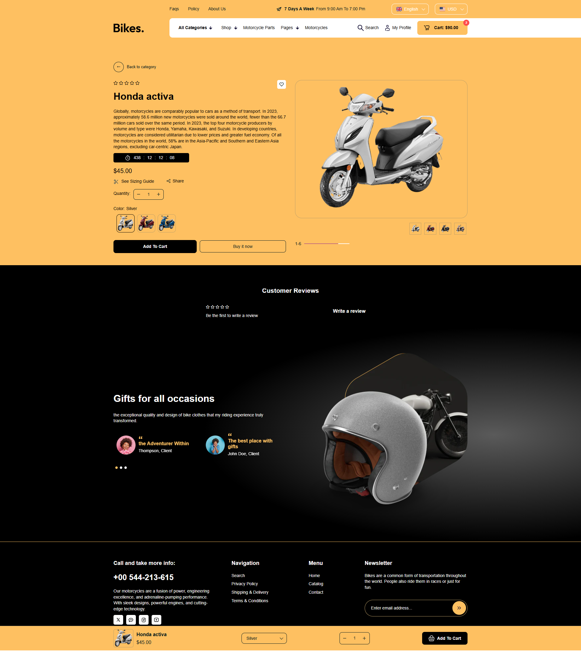 Bikes - Sleek Bike Accessories Shop Shopify 2.0 Theme by WorkDo | ThemeForest