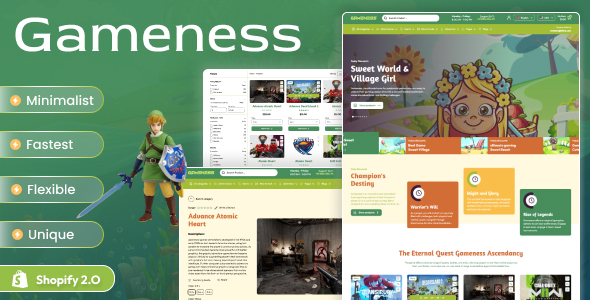 Gameness - Multipurpose Gaming Shopify 2.0 Store by WorkDo | ThemeForest