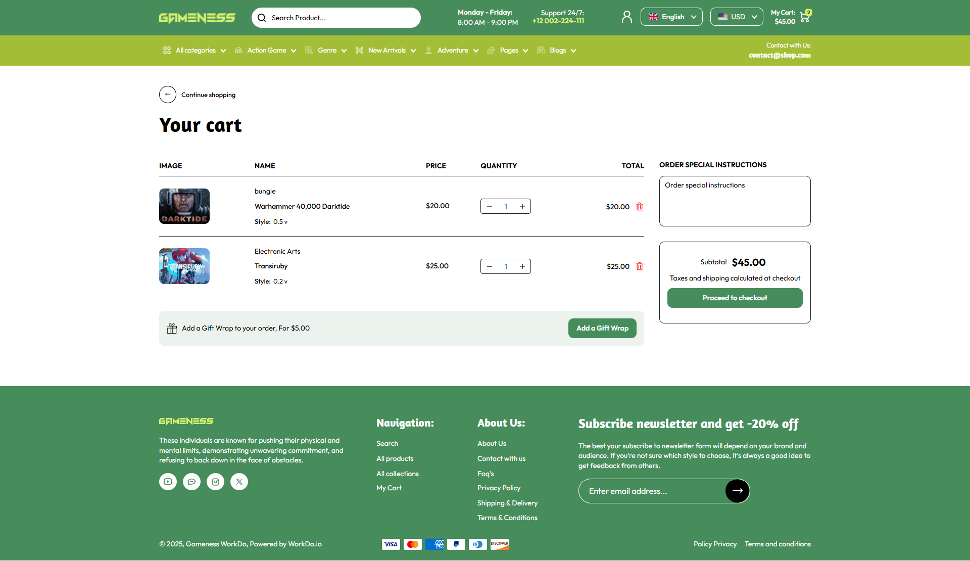 Gameness - Multipurpose Gaming Shopify 2.0 Store by WorkDo | ThemeForest