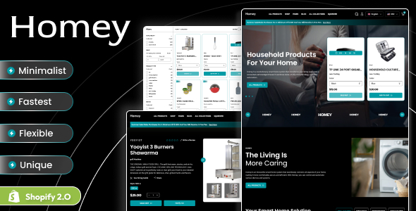 Homey - Kitchen Tools Responsive Shopify 2.0 Store by WorkDo | ThemeForest