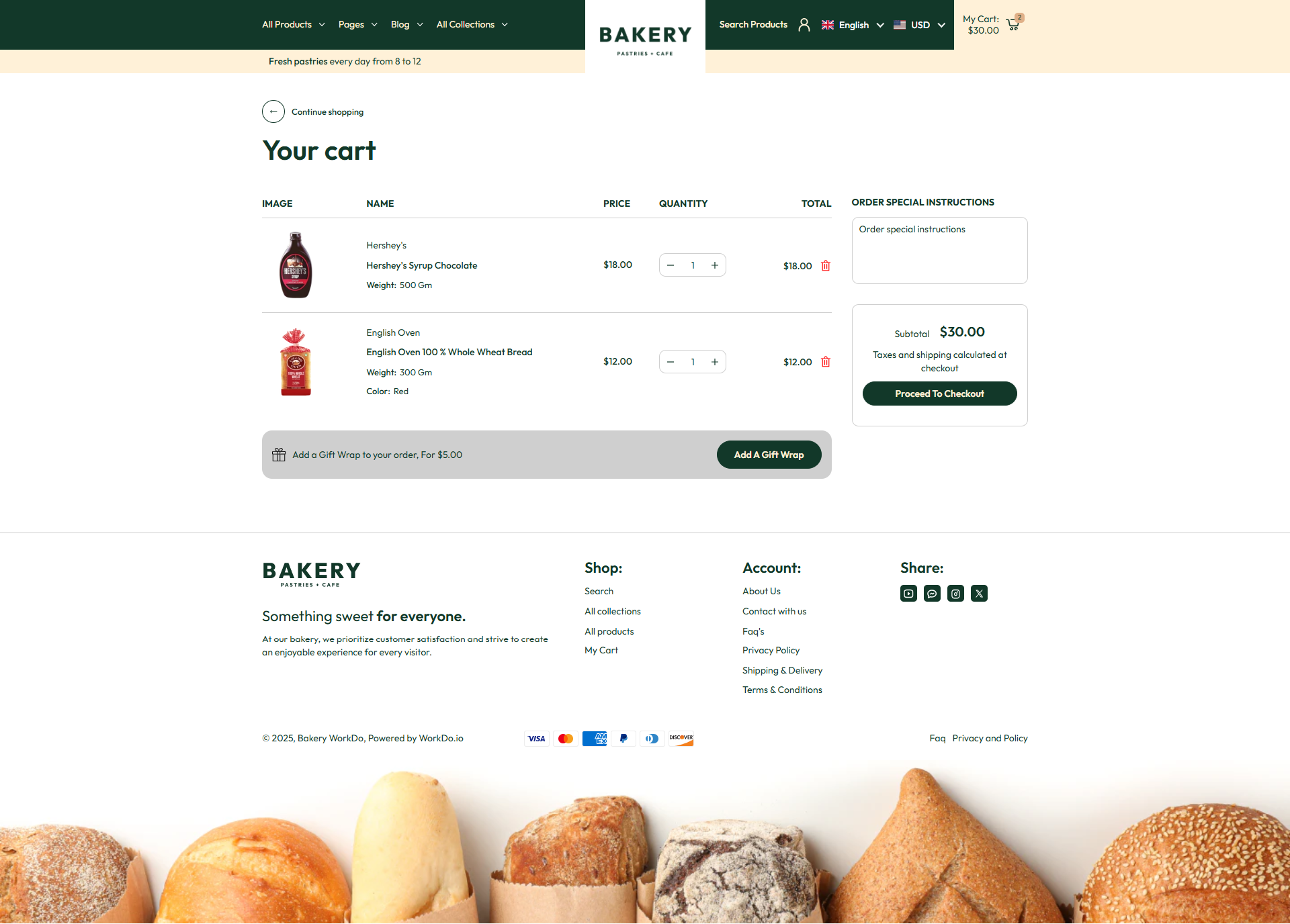 Bakery - Cake Responsive Shopify 2.0 Theme by WorkDo | ThemeForest