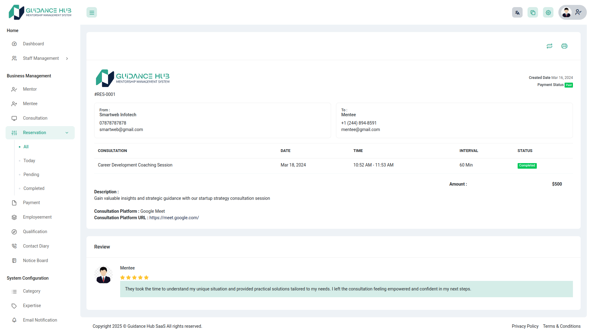 Guidance Hub SaaS - Mentorship Management System by smartwebinfotech