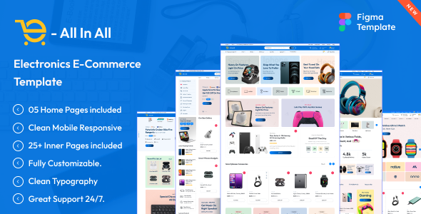 AllinAll - Electronics & Marketplace Figma Template by BuddhaThemes