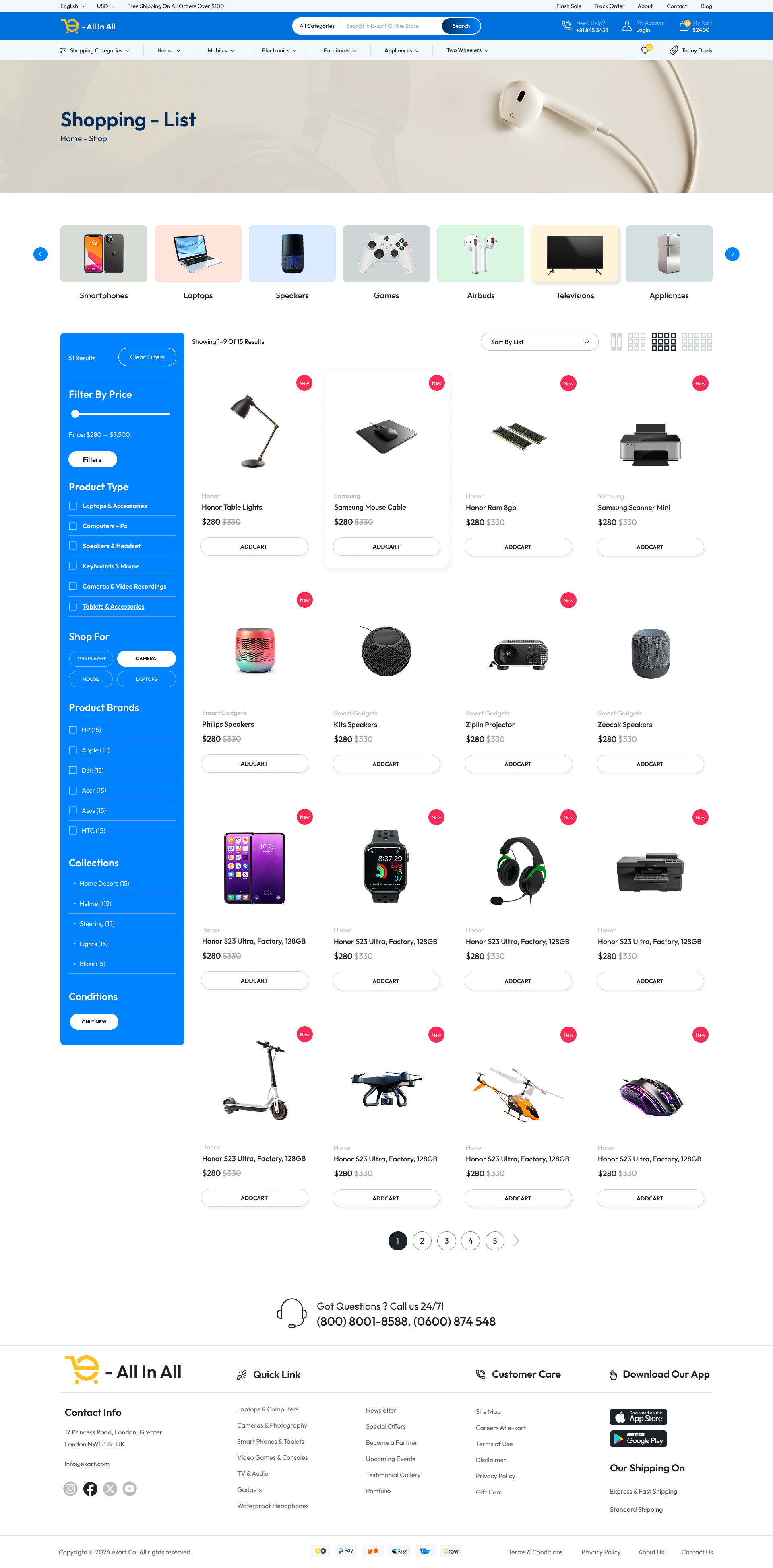 AllinAll - Electronics & Marketplace Figma Template by BuddhaThemes