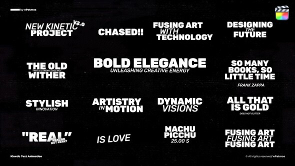 Kinetic Text Animation | FCPX, Apple Motion Templates | VideoHive