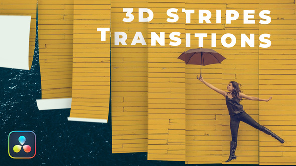 3D Stripes Transitions for DaVinci Resolve, DaVinci Resolve Templates