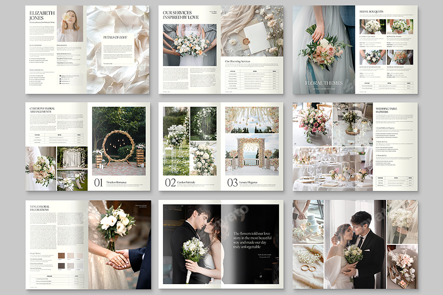 Florist Brochure / Catalog Template, Print Templates | GraphicRiver